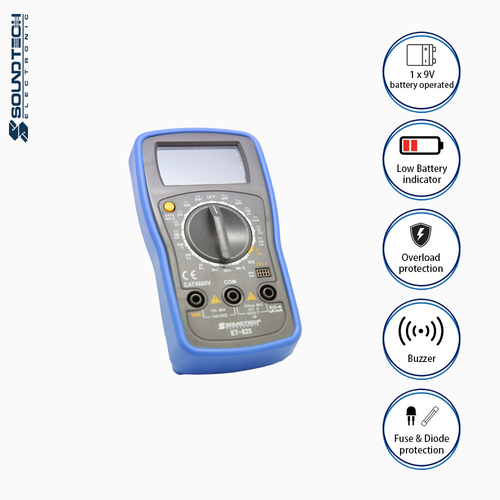 MANUAL RANGE DIGITAL MULTIMETER – SOUNDTEOH