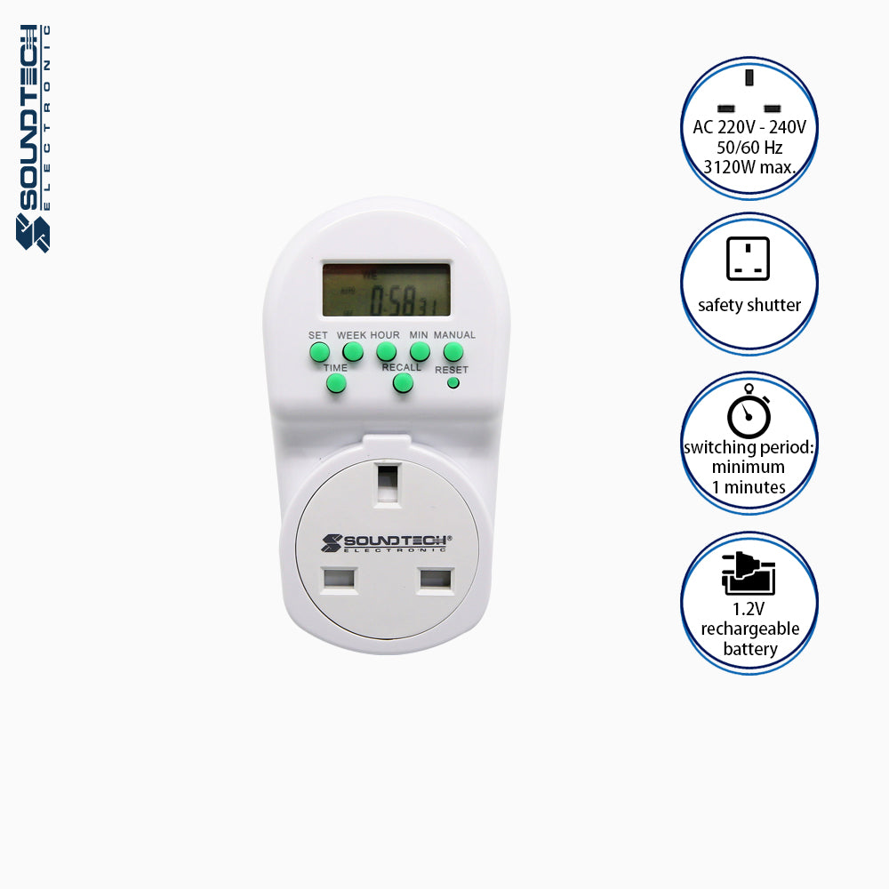 13A DIGITAL MINI TIMER – SOUNDTEOH