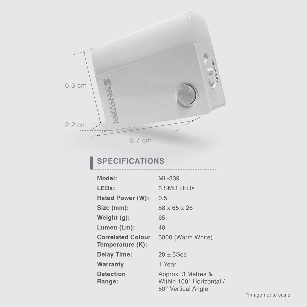 LED Auto-Motion Sensor Night Light – SOUNDTEOH